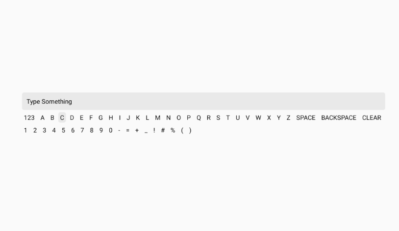 React native inline keyboard for TV Devices React native inline keyboard for TV Devices