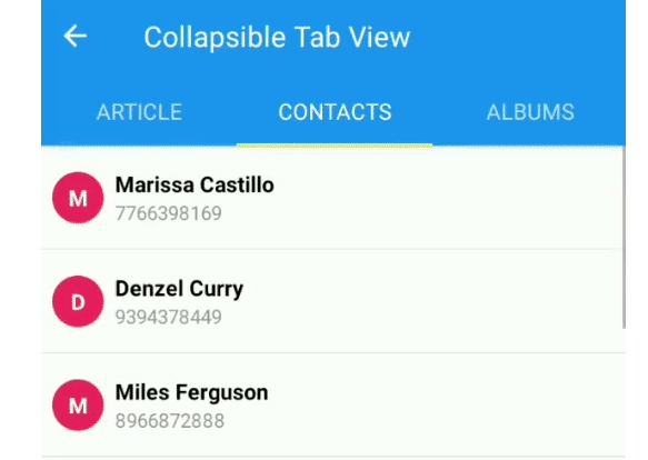 A cross-platform Collapsible Tab View component for React Native A cross-platform Collapsible Tab View component for React Native