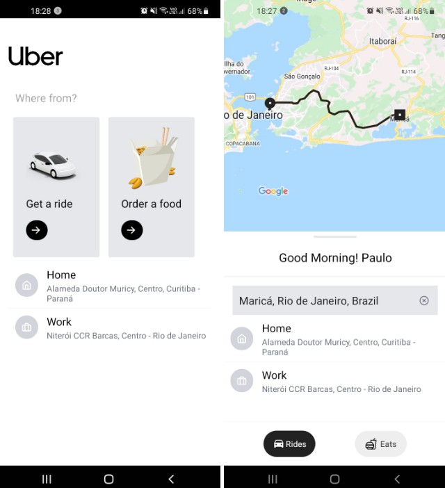 Uber Clone Built With Typescript And React Native