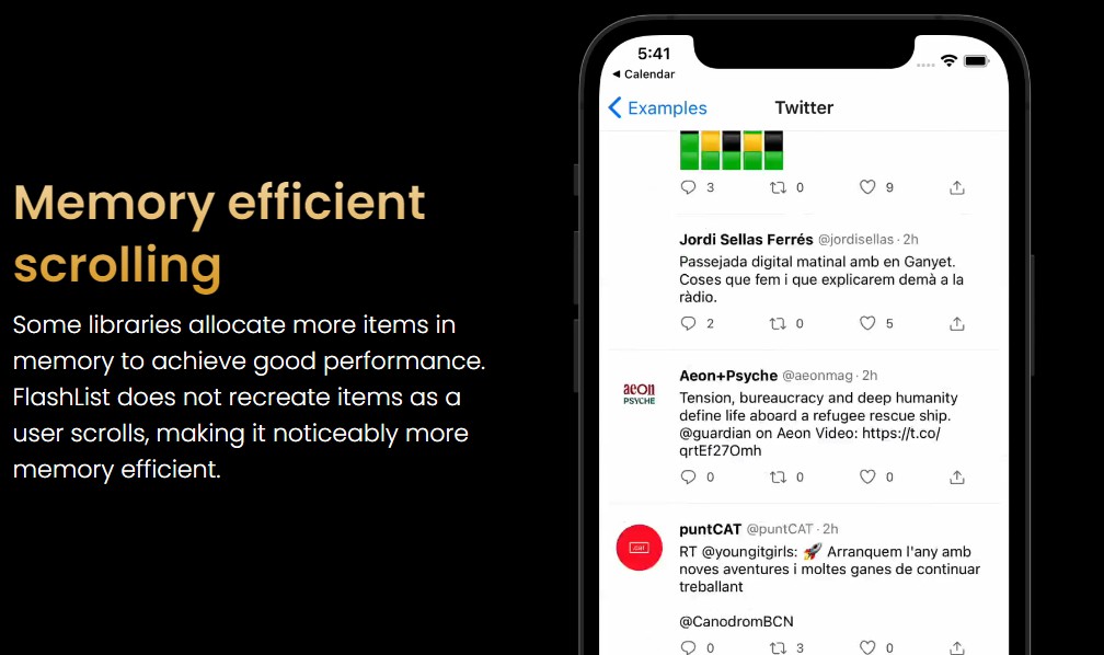Fast & performant React Native list. No more blank cells Fast & performant React Native list. No more blank cells