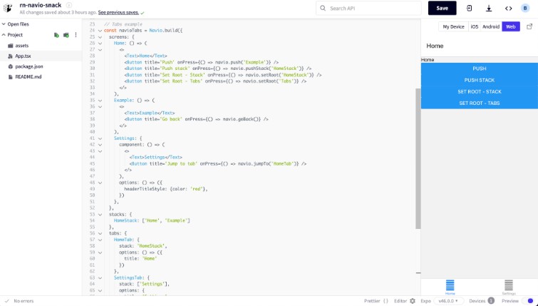 Navio - Navigation library for React Native (Expo) Navio - Navigation library for React Native (Expo)