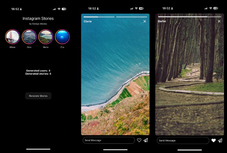 Instagram Stories built with React Native Instagram Stories built with React Native